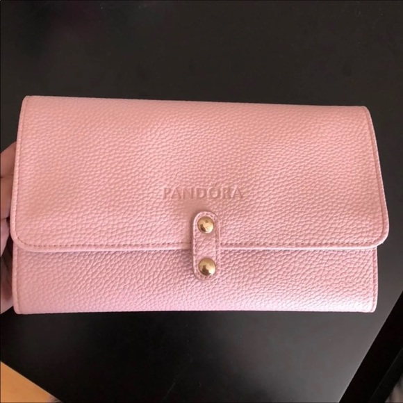 Pandora | Storage & Organization | Pandora Trifold Jewelry Case W Gold ...